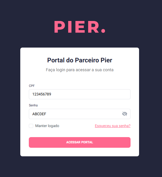 Logins Seguradoras - Como configurar o login da Pier.